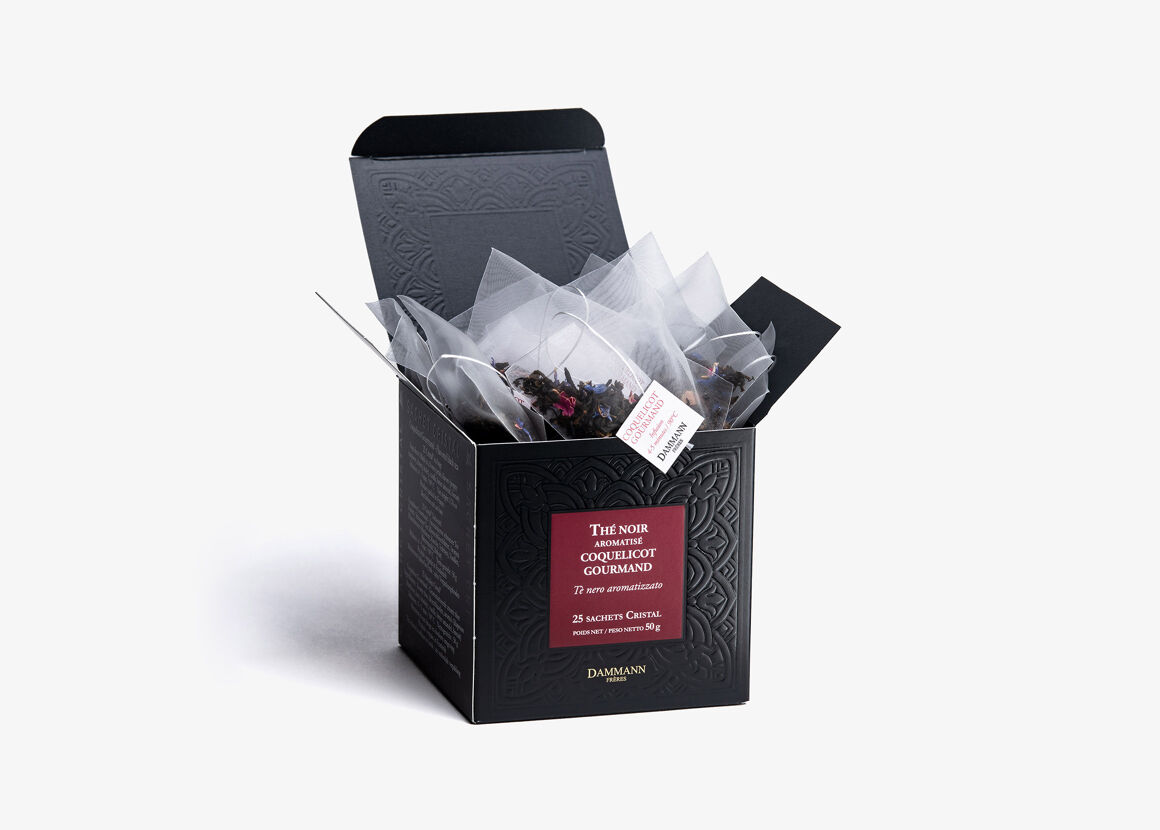 Té negro aromatizado N°275 Coquelicot gourmand, 25 bolsitas Cristal®